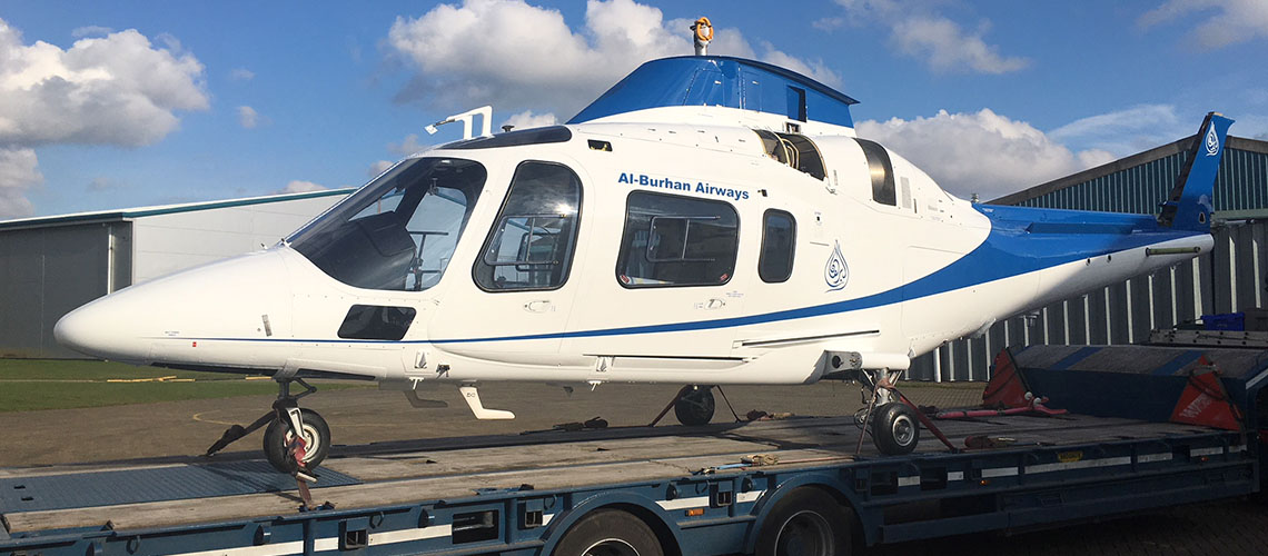 New Leonardo AW109 helicopter on its way to Baghdad - Al-Burhan Airways